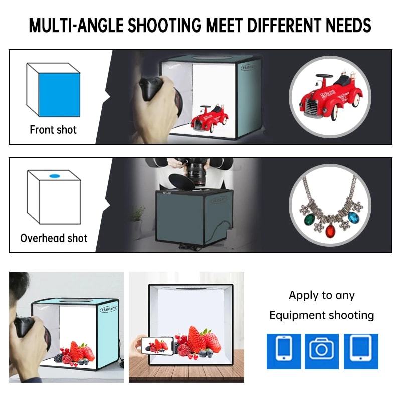 Lightbox Studio Puluz 30cm / 40cm LED Product Photography Lighting Case ...