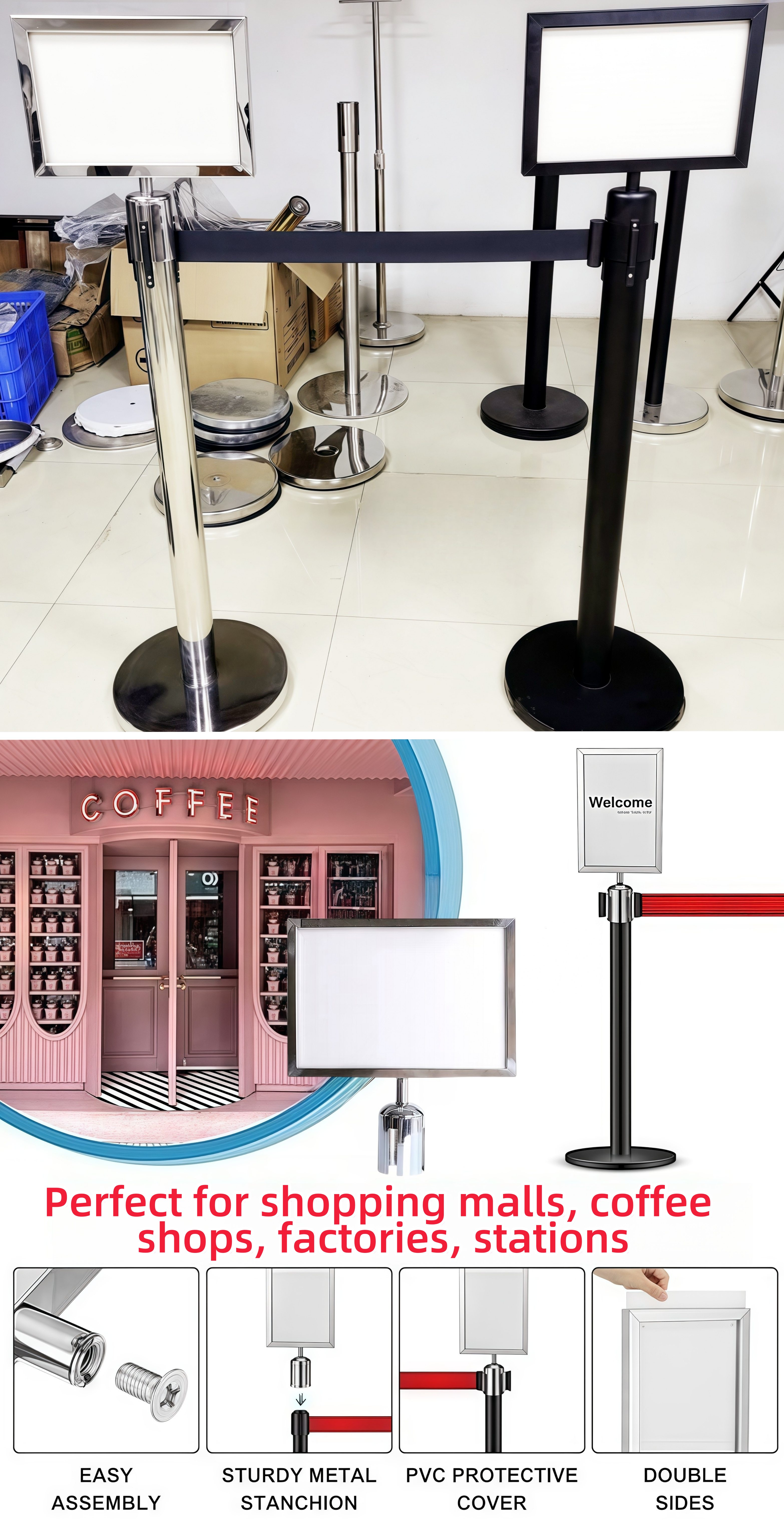 Queue Stand Display Frame A4 A3 signage frame Queue Up(Q-UP) Stand ...