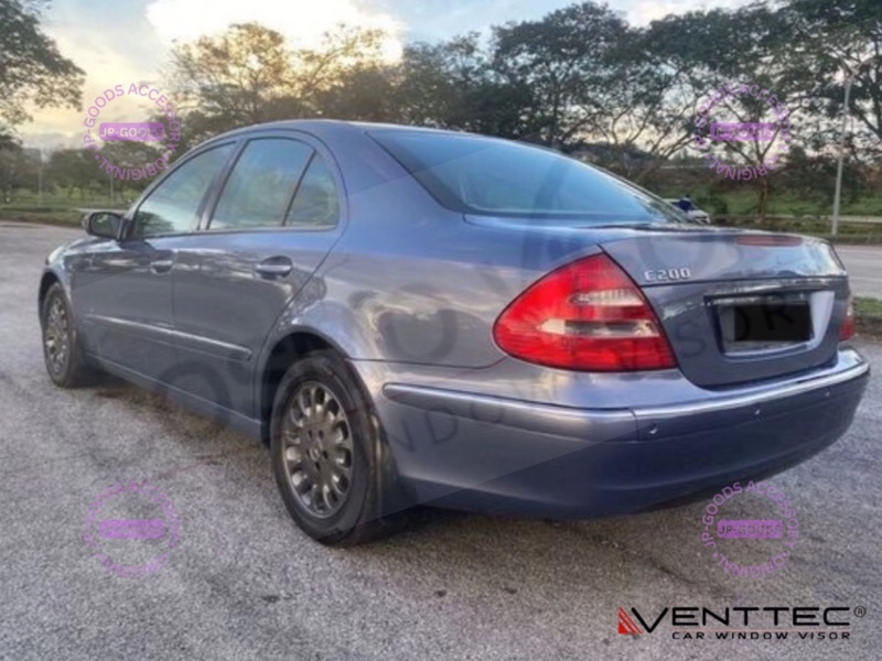 Mercedes E Class sedan W211 2002-2009 Venttec Door Visor / Window Bent Visor Deflectors Air ...