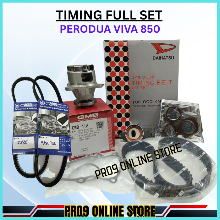 PERODUA KENARI KELISA MYVI VIVA 1.0 TIMING BELT KIT SET GMB WATER PUMP ...