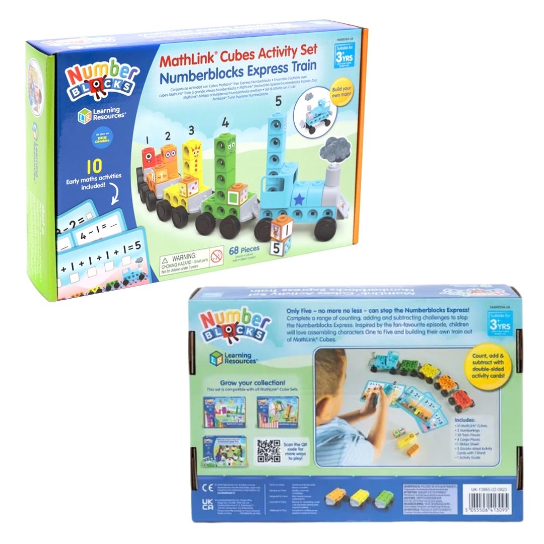Learning Resources Numberblocks Express Train MathLink Cubes Activity Set hand2mind- Age 3 ...