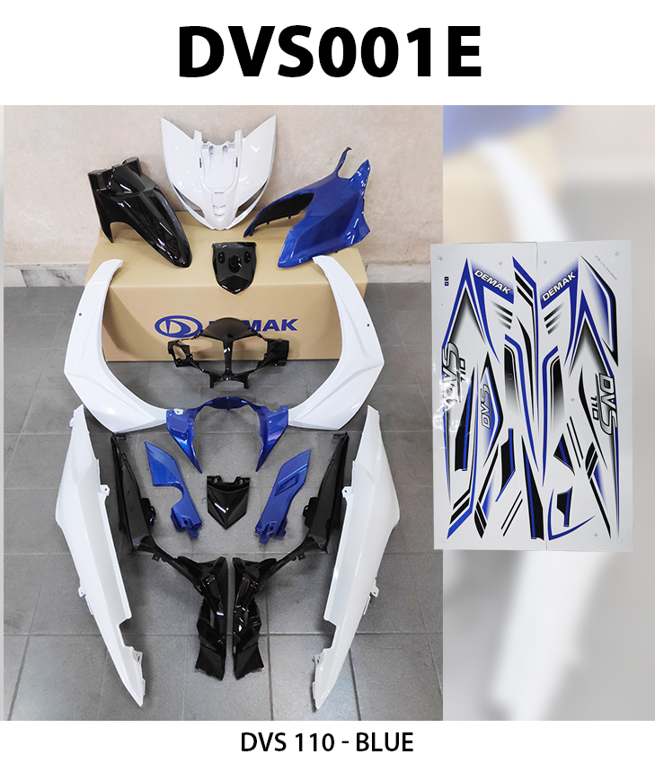DEMAK Dvs 110 Coverset DVS110 Purple Red Blue Yellow Body Cover Stripe Free Sticker Cover Set ...