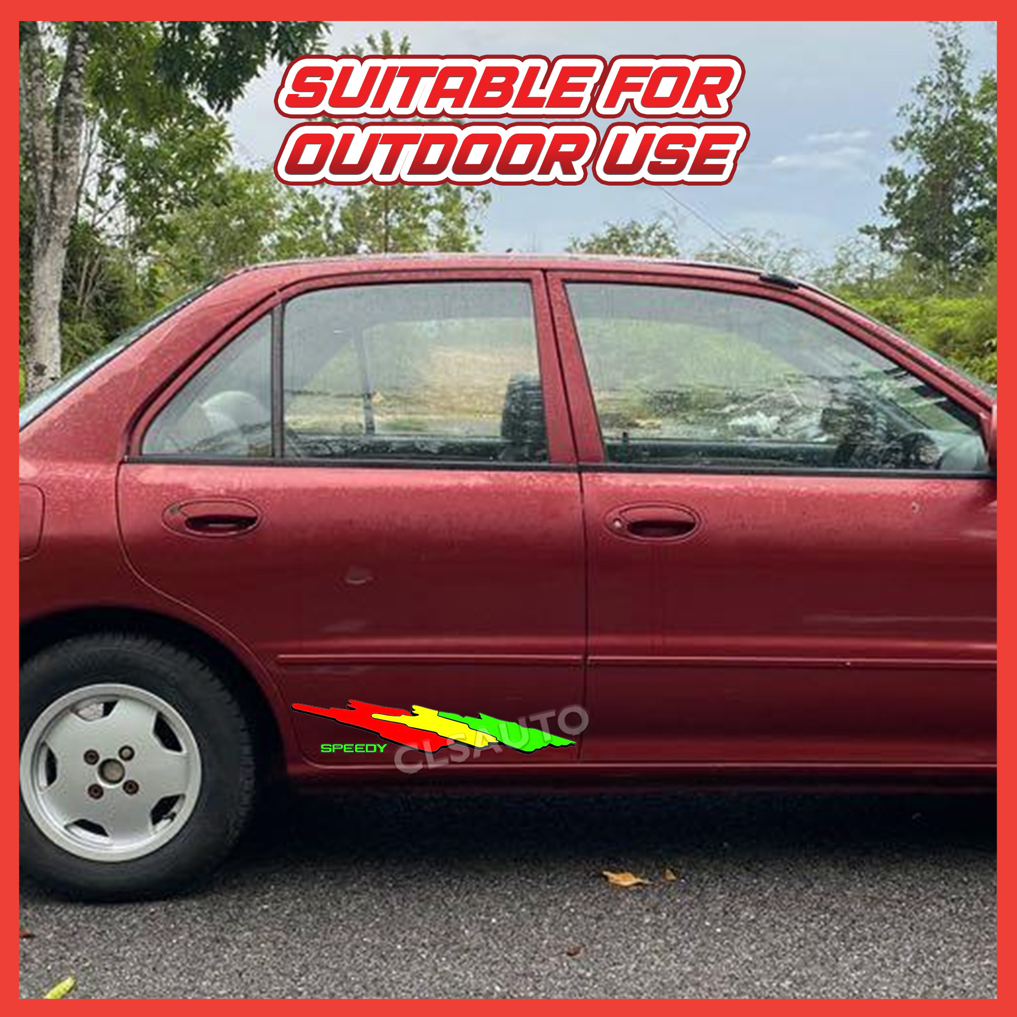 Speedy Wira Sticker (2 Pcs) Car Door Sticker Pintu Kereta Proton ...