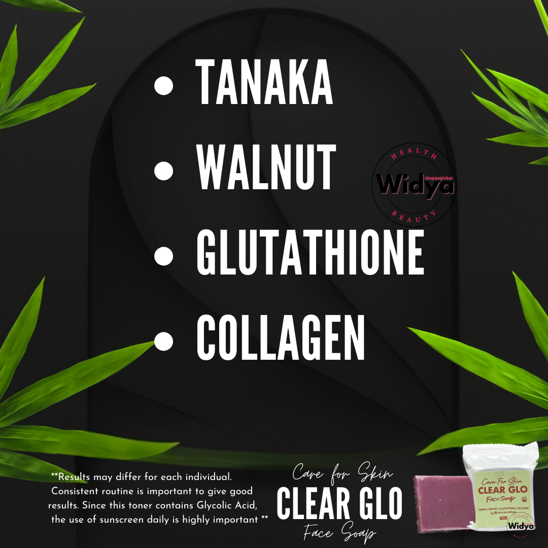 CLEAR GLO Face Soap | Sabun Tanaka Walnut Glutathione Collagen | Shopee ...