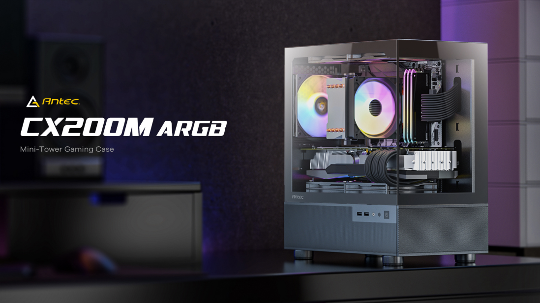 ANTEC CX200M ARGB BLACK / RGB ELITE WHITE | 270° WIDE-VIEW TEMPERED ...