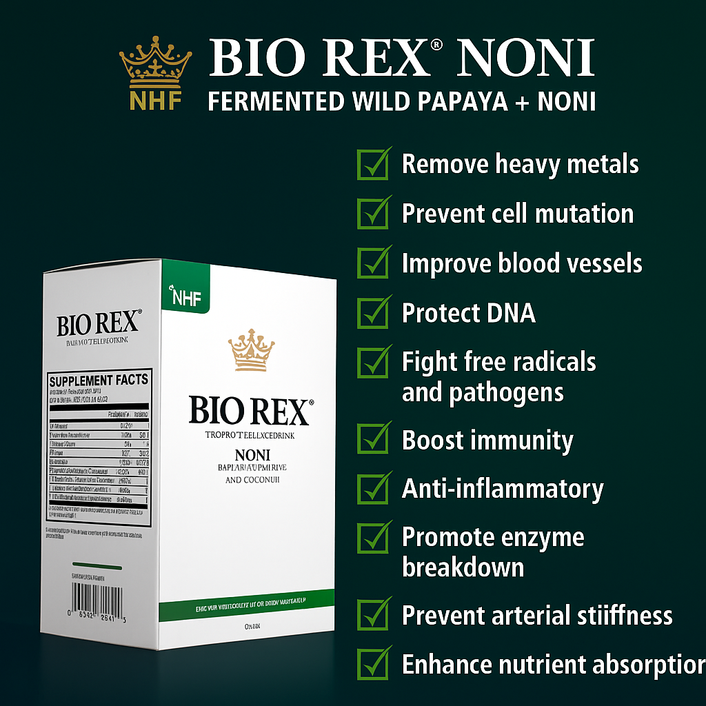 NHF Bio Rex Noni | Cells Detox, Heavy Metal Detox, Fermented Wild ...