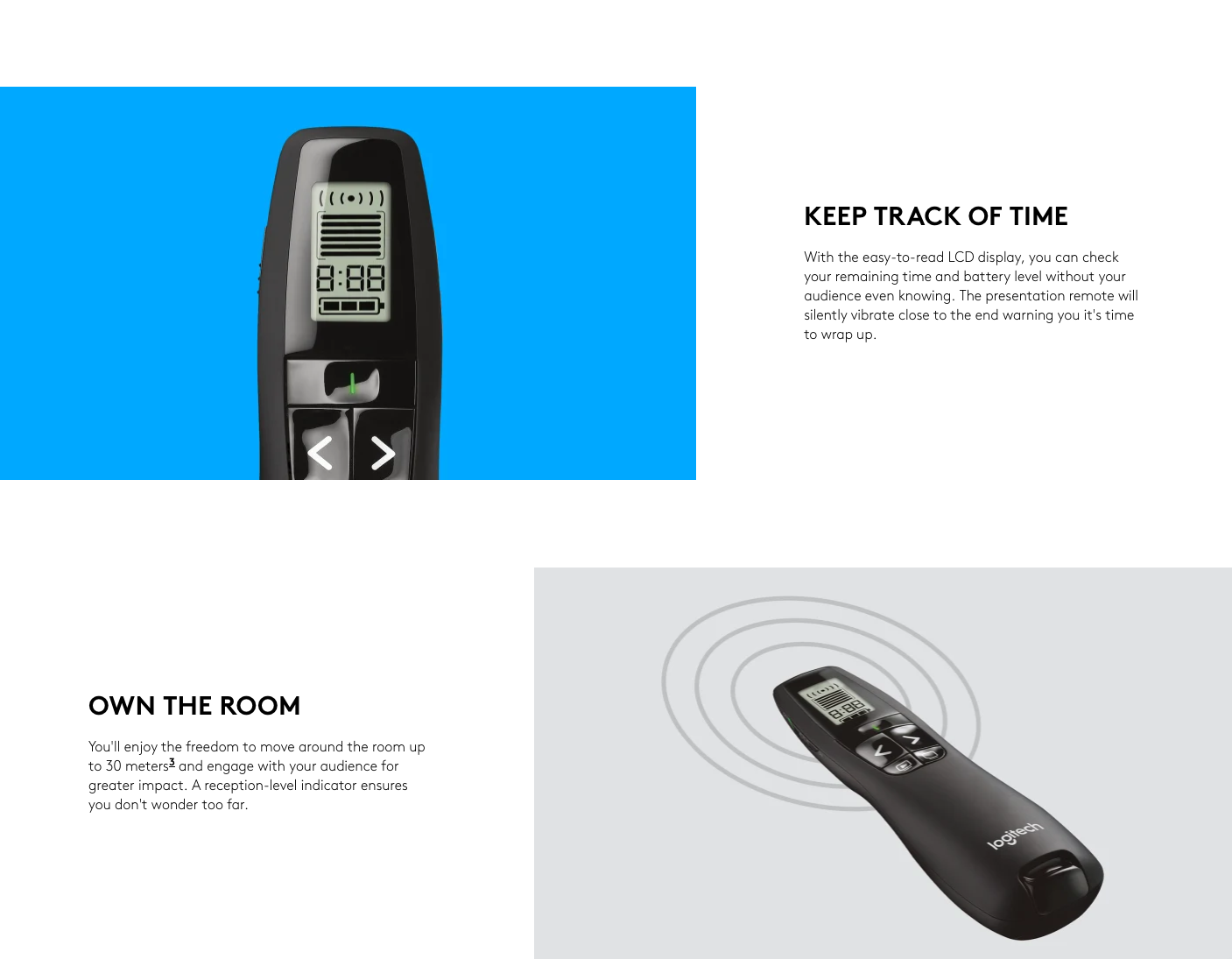 Logitech R800 Wireless Presenter Green Light Laser Pointer 2.4GHz ...