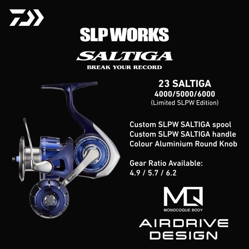 2025 LIMITED EDITION DAIWA SALTIGA x SLP WORKS SEMI ORDER SYSTEM SPINNING REEL FISHING REEL ...