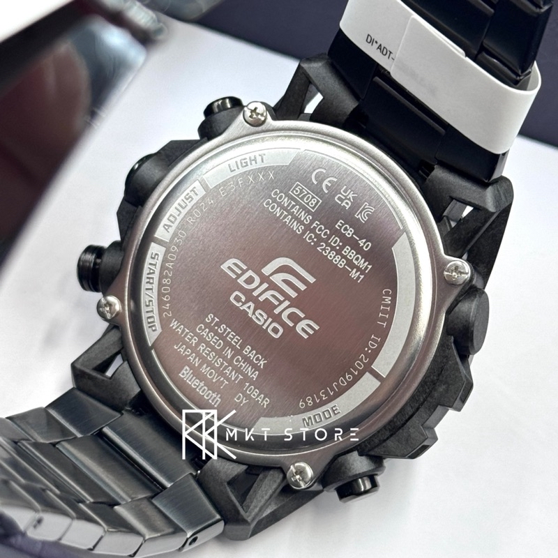 Original Casio Edifice Bluetooth Black Stainless Steel Band ECB40BK / ECB-40BK-1A / ECB-40BK ...