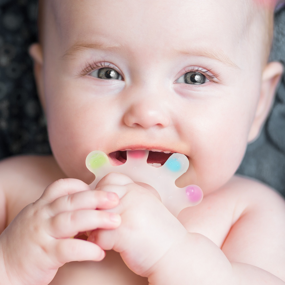 Haakaa Teether Bayi Silikon Dinky Digits Bentuk Tapak Tangan | Silicone ...
