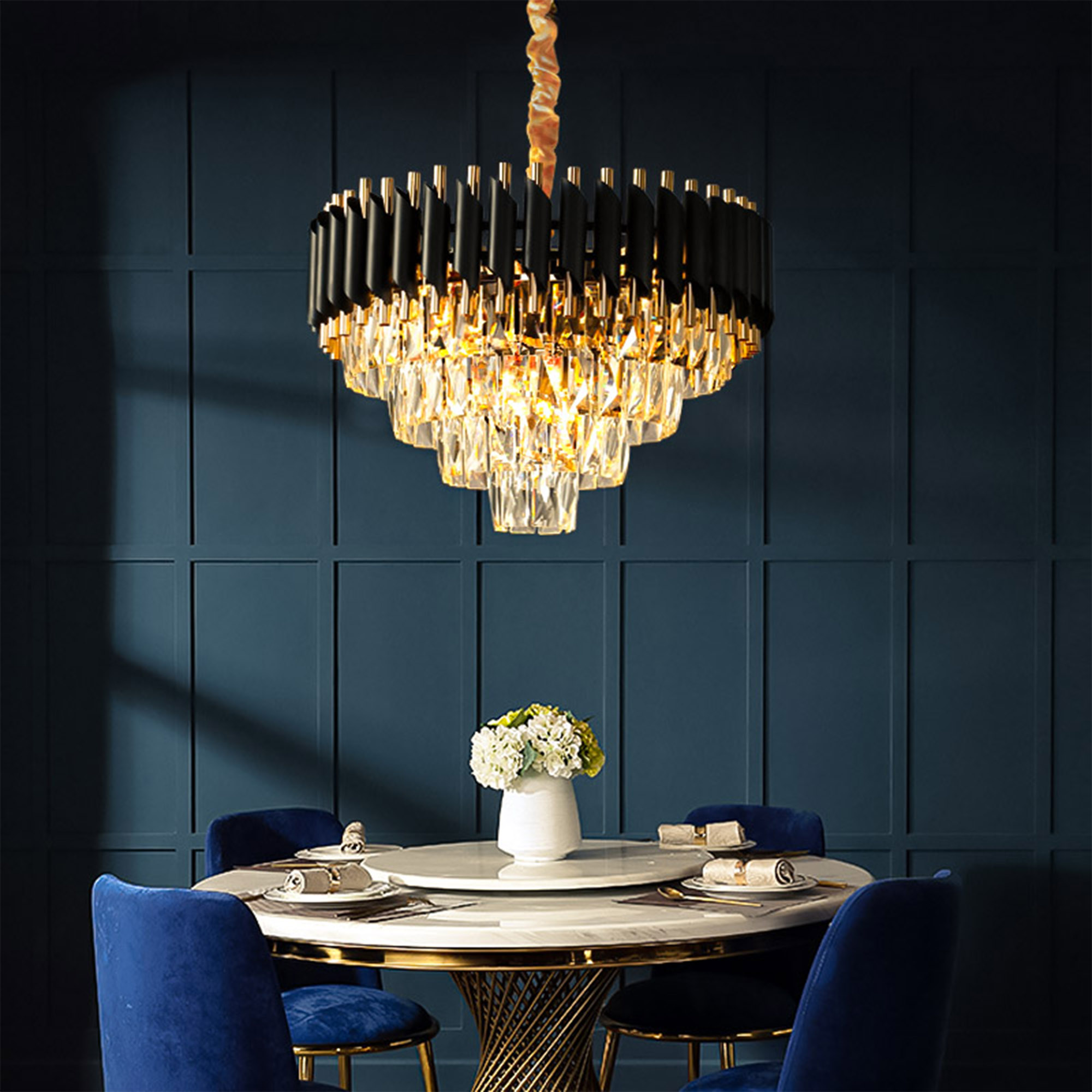 Lowest Price Crystal Lampu Hiasan Siling LED Kristal Chandelier Luxury ...