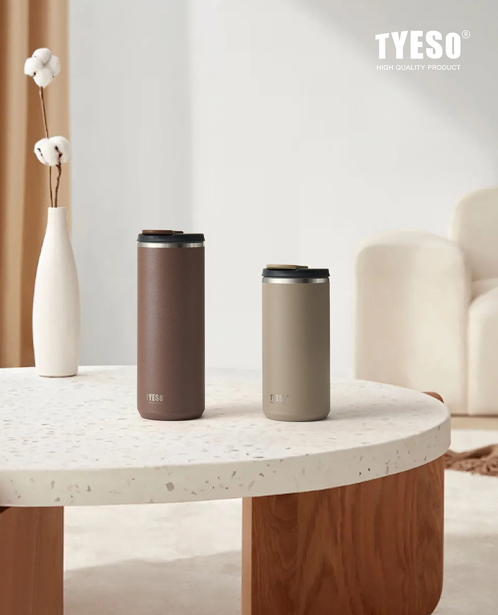TYESO Vacuum Insulated Tumbler Bottle Keep Cold And Hot (600ml/750ml) TS-01027/TS-01028 | Shopee ...