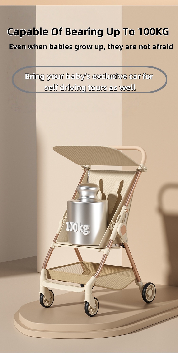 Foldable Baby Strollers Lightweight Simple Baby Trolley Big Kids Travel ...