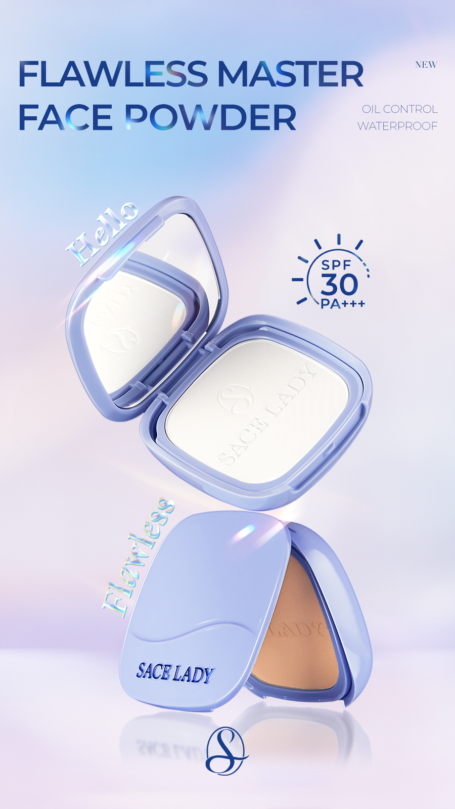 SACE LADY Powder Flawless Master Compact Powder SPF 30 PA+++ Setting ...