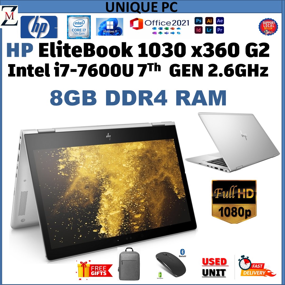 HP ELITEBOOK X360 1030 G3 i7 8Th GEN 51GB SSD 13.3" IPS Touchscreen 2 ...