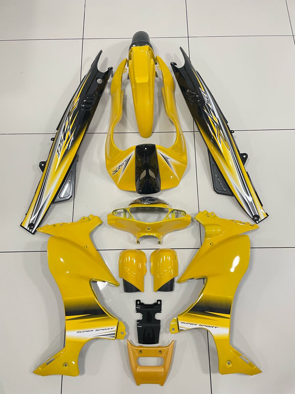 COVERSET BODYSET YAMAHA 125ZR 125Z ORIGINAL HLY KUNING DIRAJA RYC1 SIAP ...