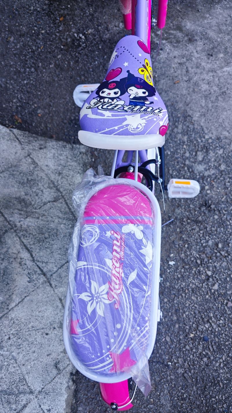 Basikal KUROMI 20inci Bakul Besi Sesuai Budak Perempuan 7-12 Tahun ...