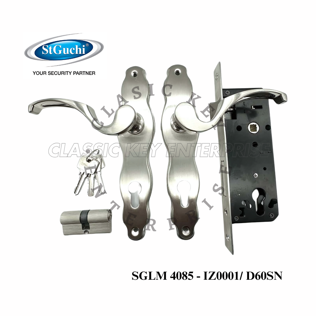 St Guchi Lever Mortise Grille Door Lockset Model SGML-4085-IZ001(SILVER ...