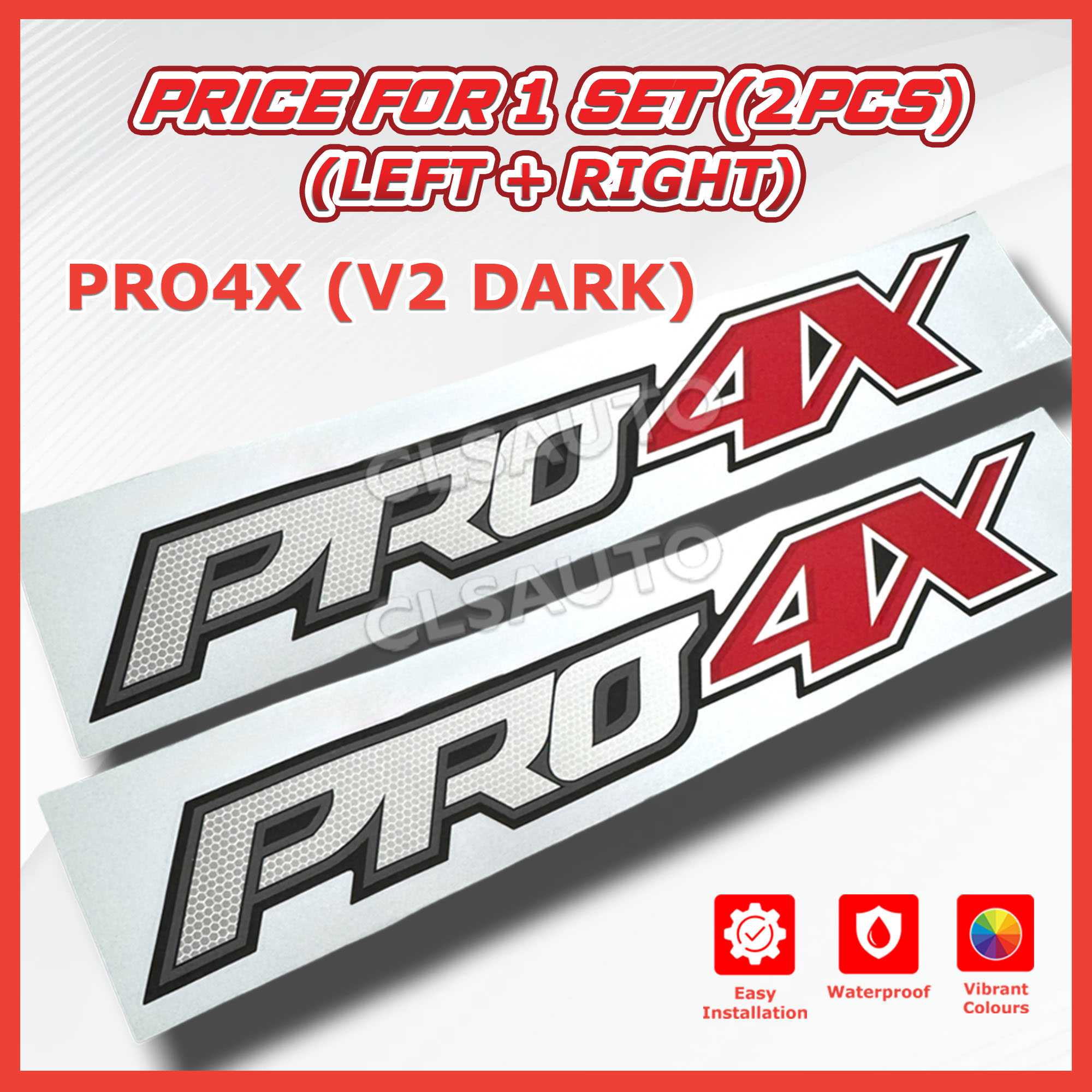 PRO4X Sticker Car Navara Decal Nissan Hilux Ranger Fortuner Offroad 4x4 ...