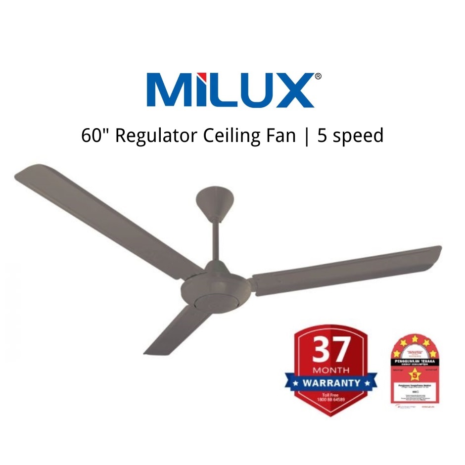 Milux Regulator Ceiling Fan 60 inch MCF-6001M / MCF6001M(37 Months ...