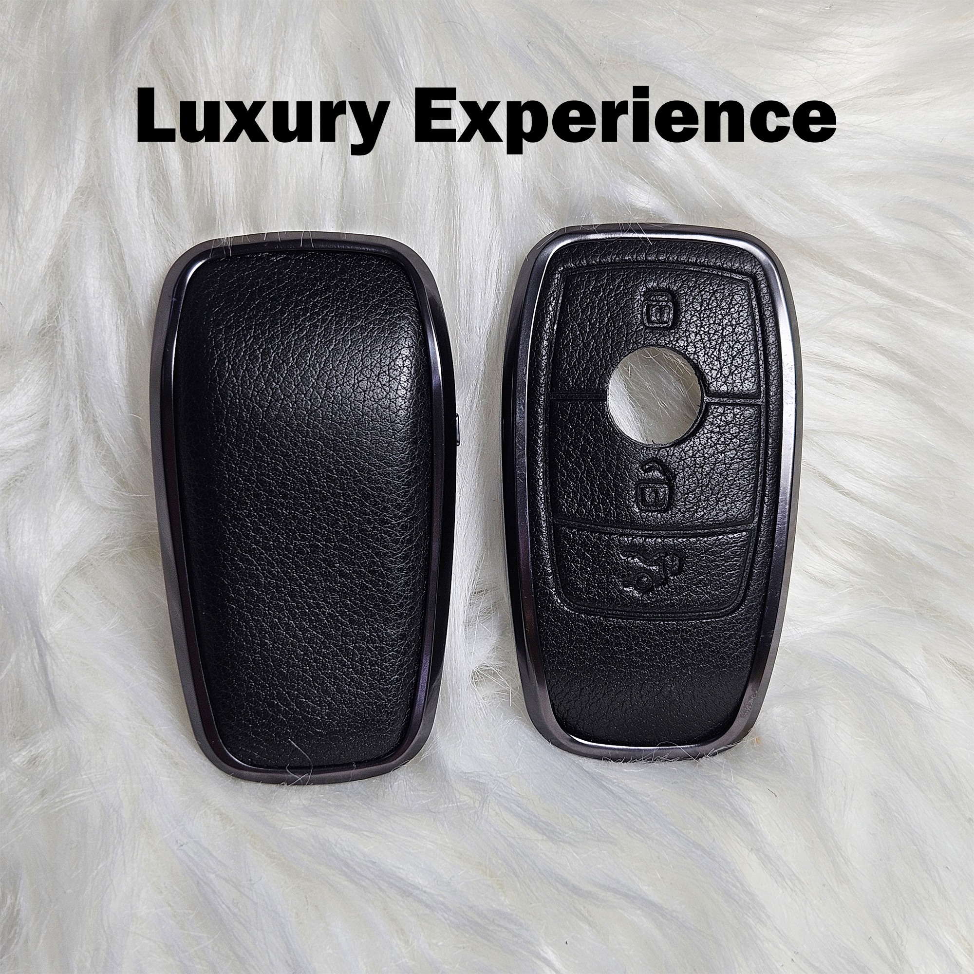 Mercedes Benz Car Key Cover Leather Aluminium A C E S G Class GLC CLE ...
