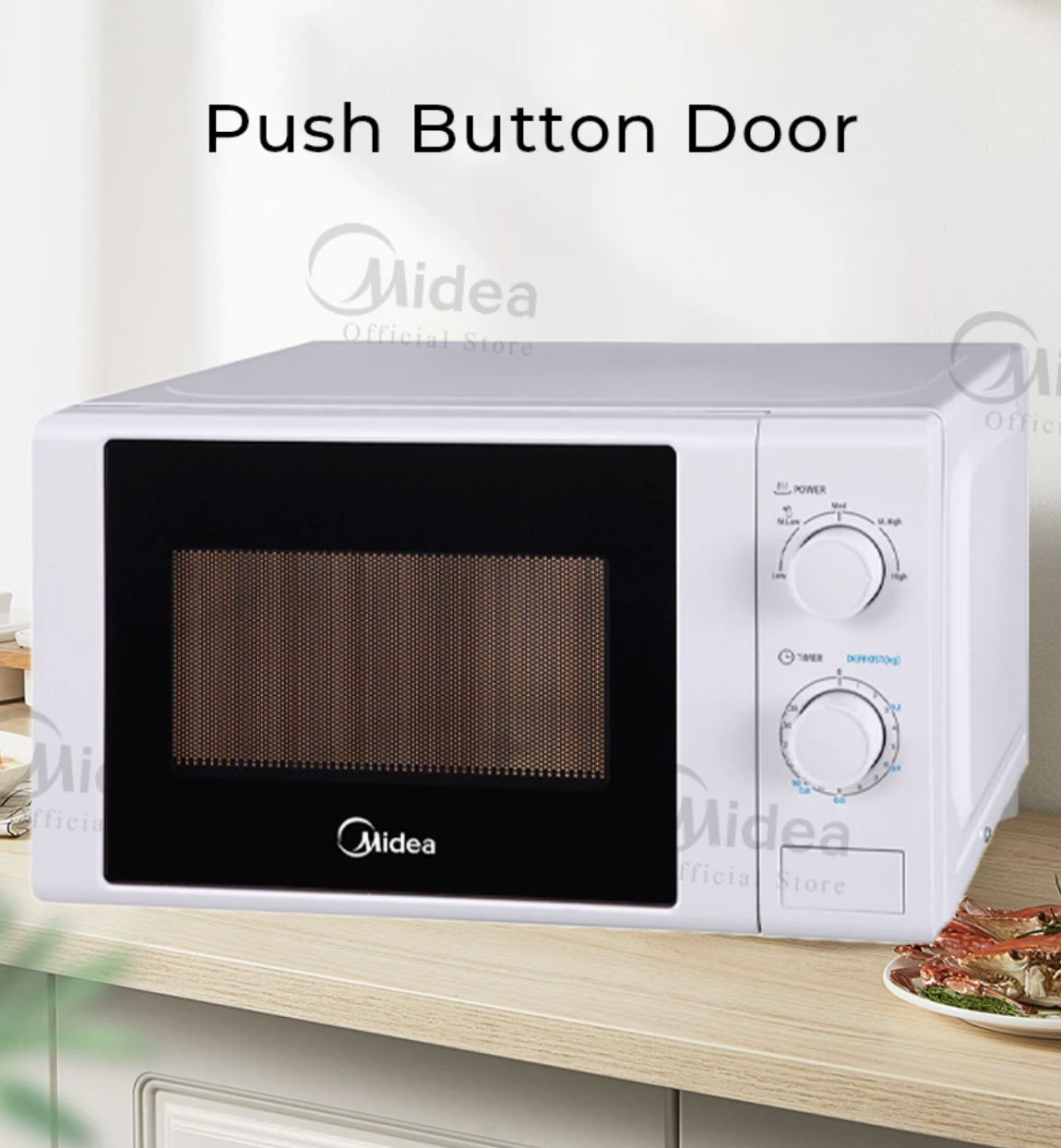 Midea MM720CGE-BK 20L Microwave Oven With Defrost Function | Shopee ...