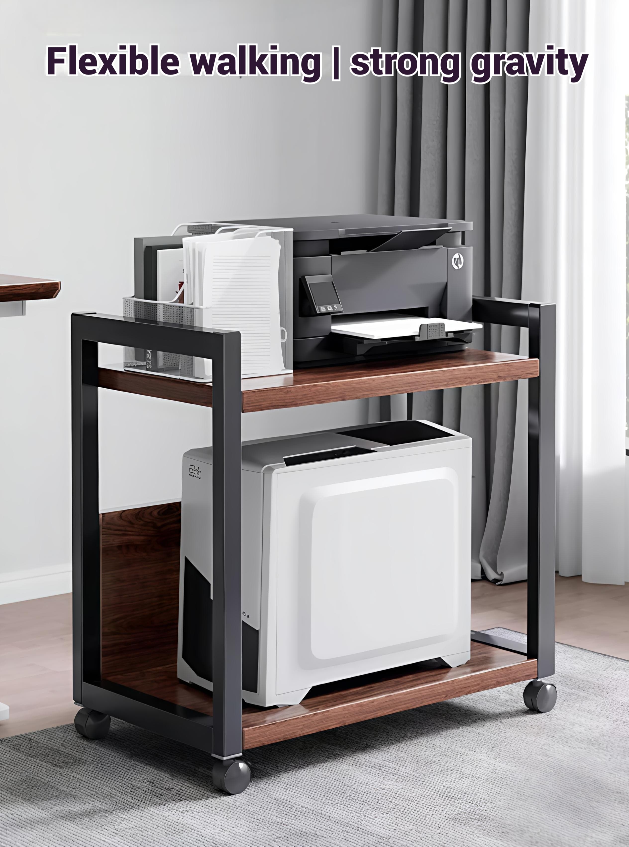 Portable Office Floor Standing Printer Storage Rack Shelf With Wheels ...