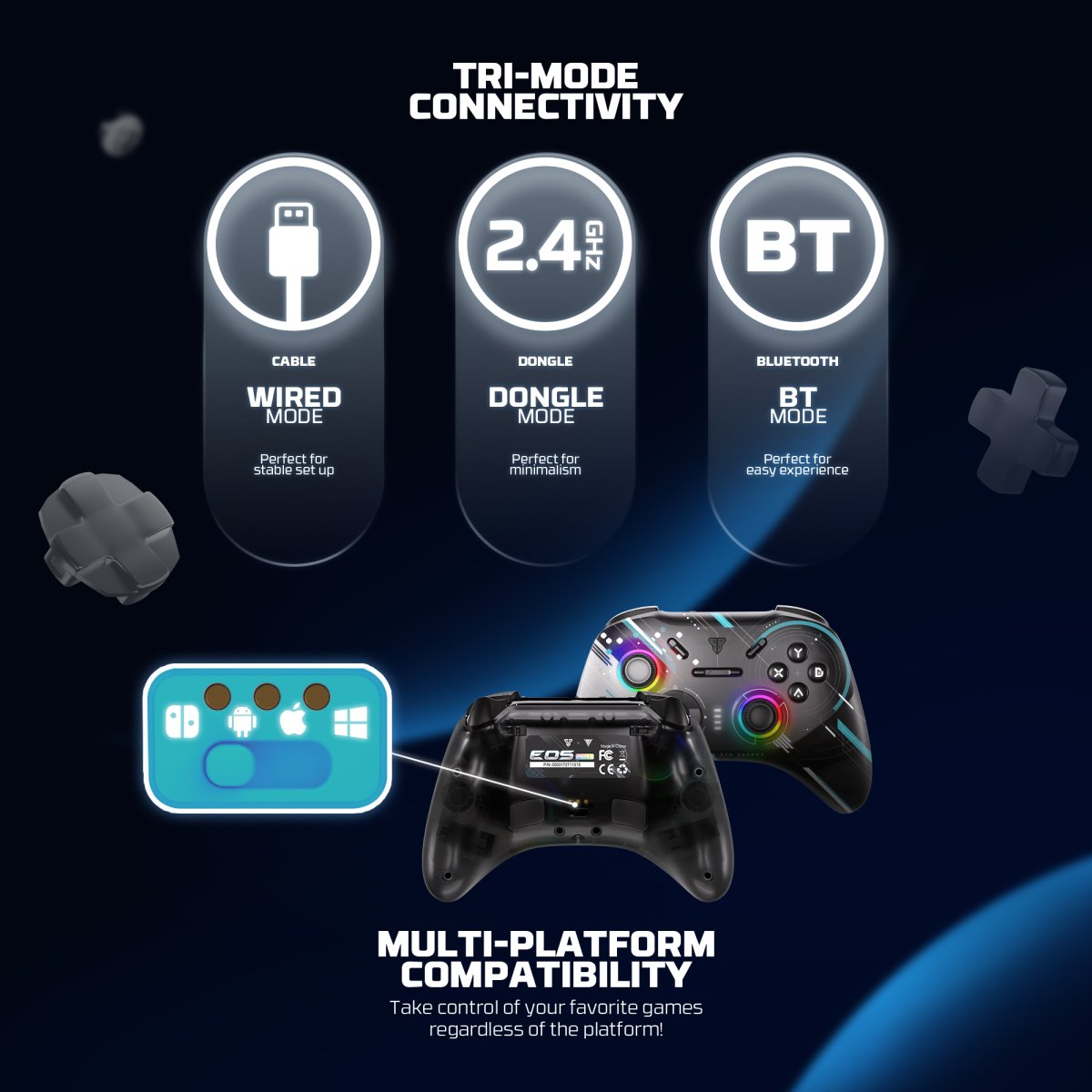 Fantech WGP15 EOS Pro S Gamepad Wireless Multi-Platform Hall-Effect ...