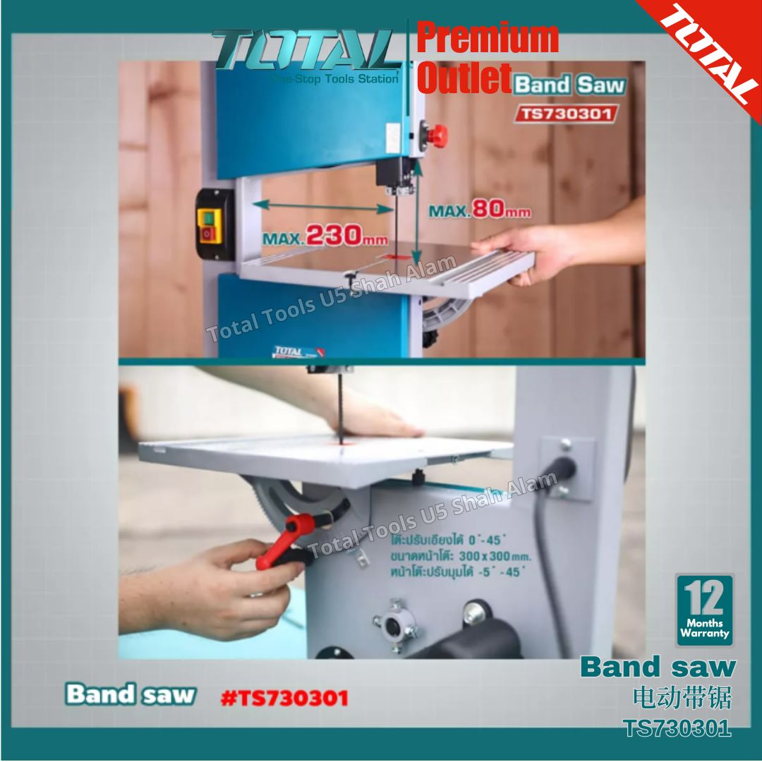 TOTAL Tools 350w Portable Electrical Band Saw (with Extra free 1pc saw ...