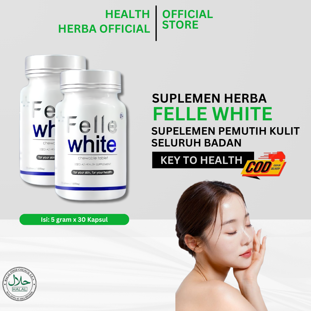 Pemutih Badan Felle White Whitening Supplement Produk Putih Satu Badan ...