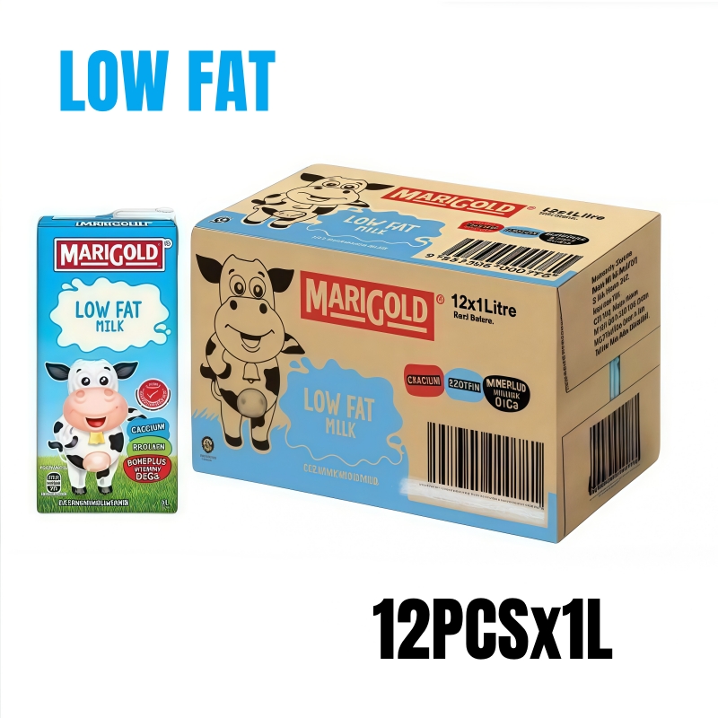 🔥BEST SELLER CARTON🔥 MARIGOLD UHT Milk 1L x12 - Full Cream / Low Fat ...