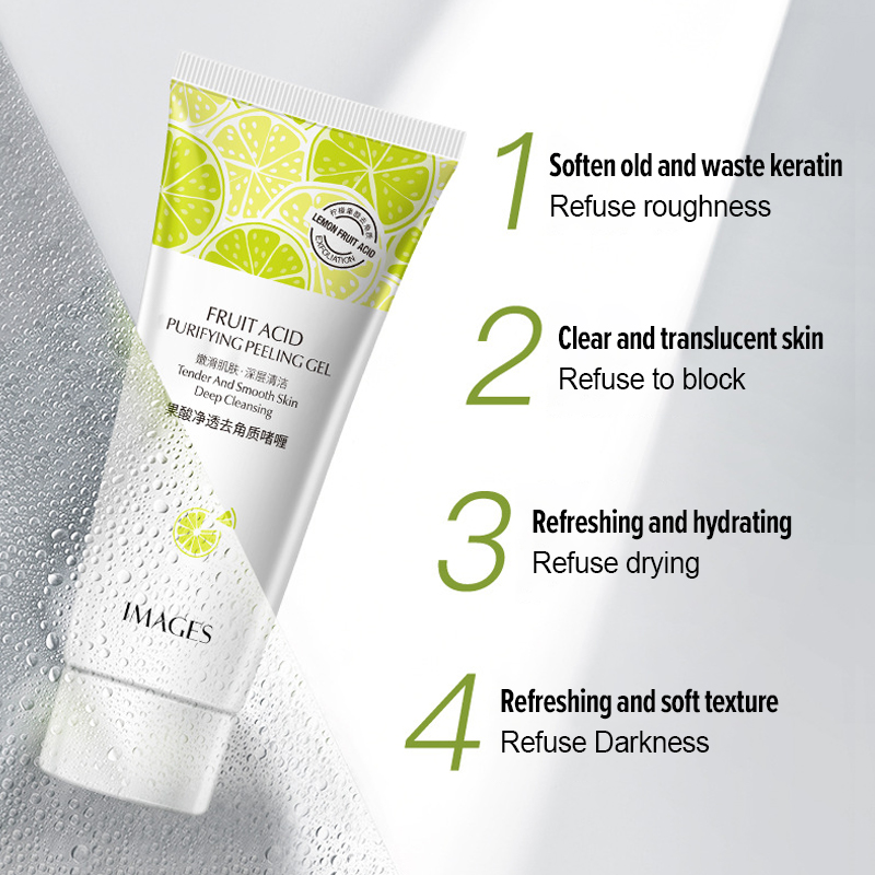 80ml Fruit Acid Peeling Gel Exfoliating Purifying Gel Facial Scrub ...