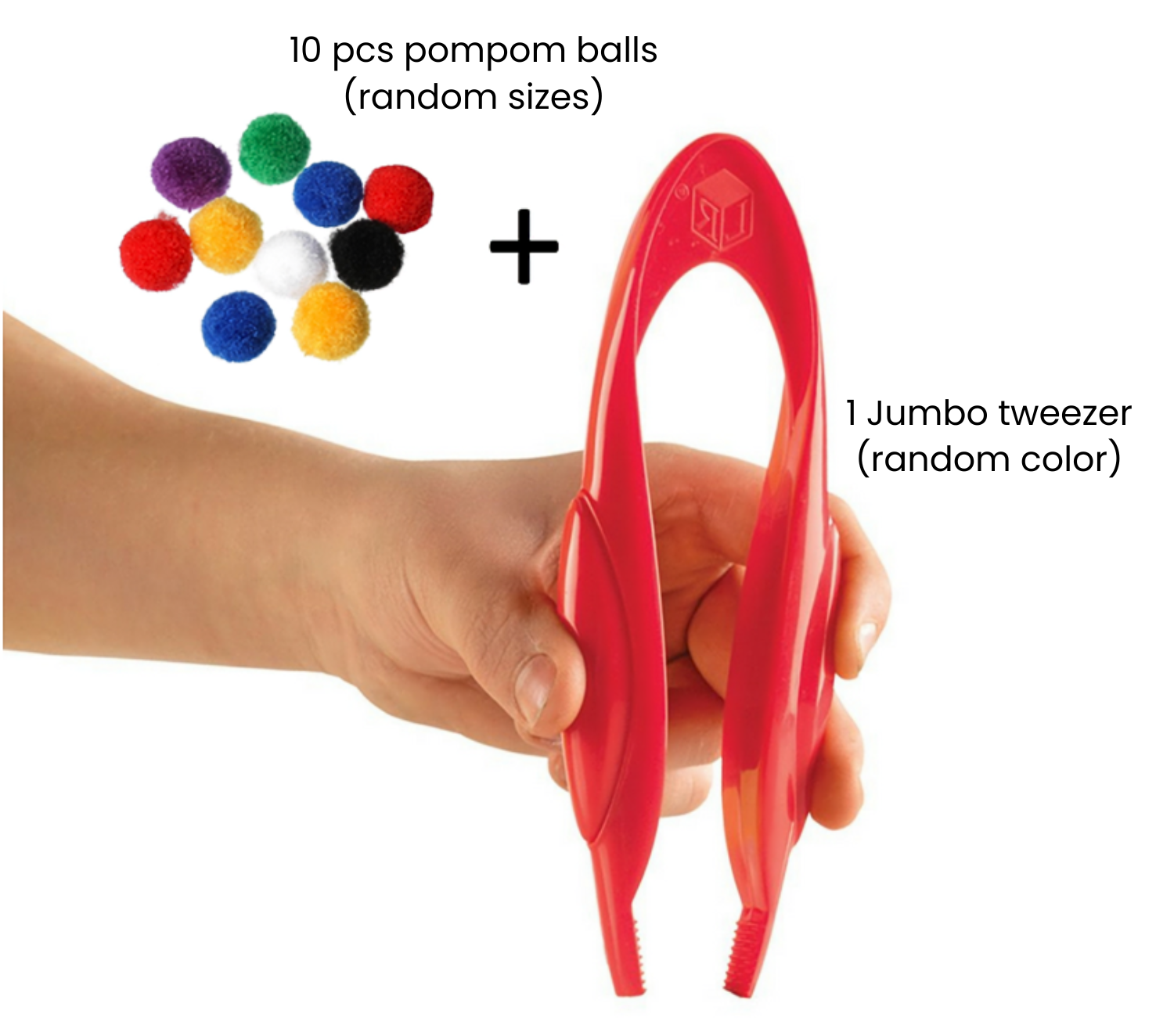 Jumbo Tweezer & Pom Pom Ball Set Fine Motor Skills Toy for Kids OT ...
