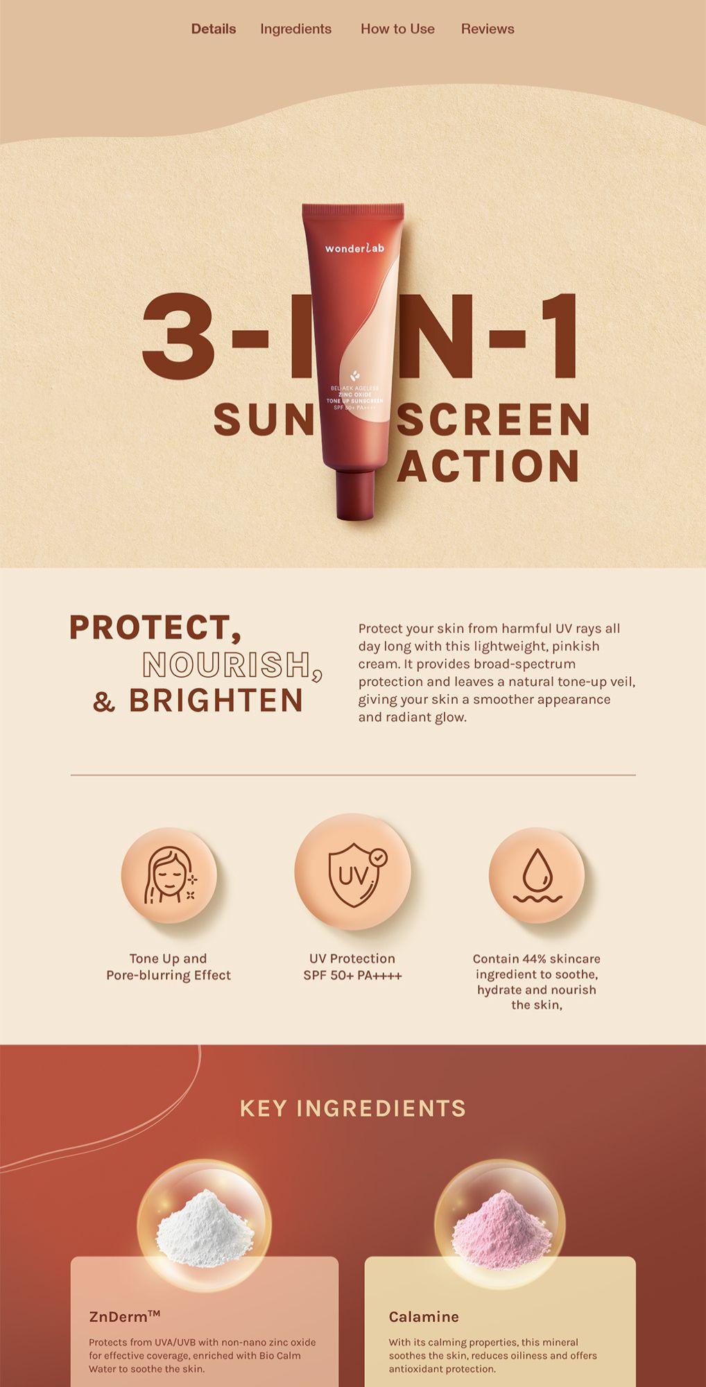 WonderLab Tone Up Sunscreen | Bel-aek Ageless Series | Pre-Ageing | SPF ...