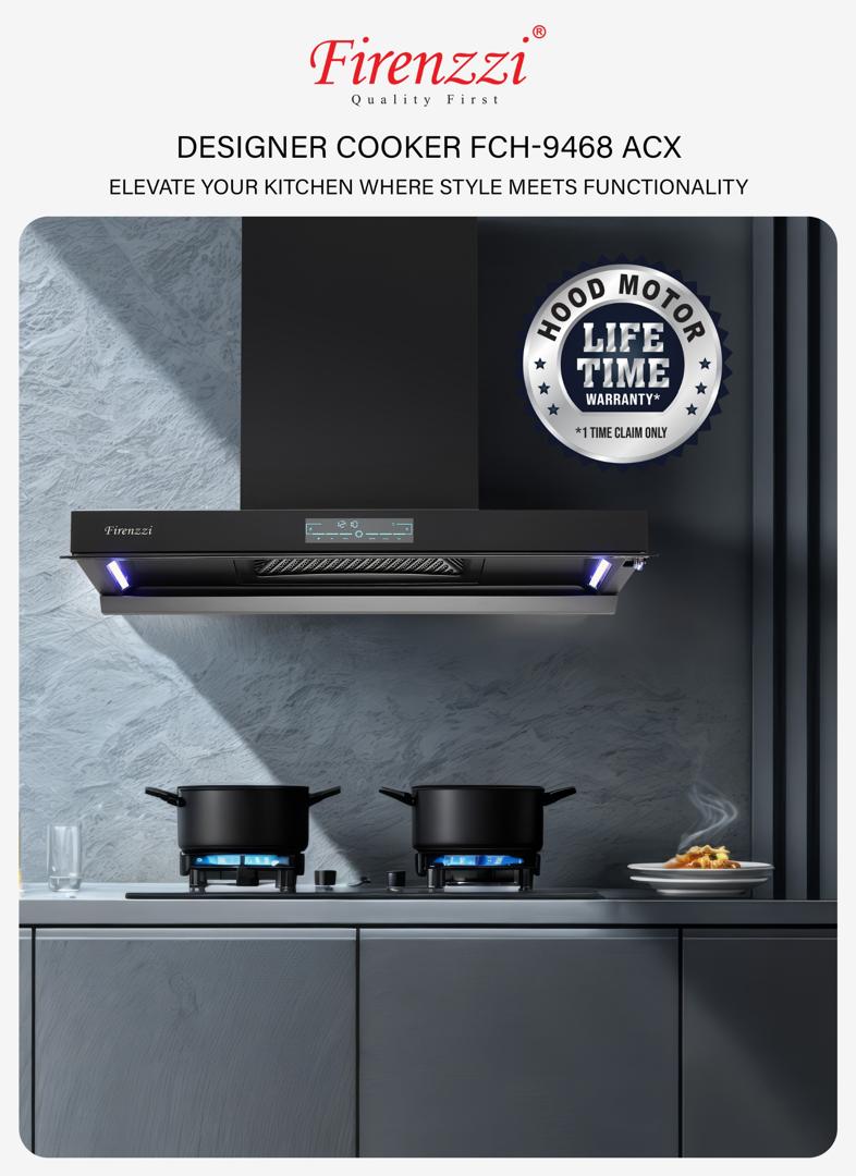 Firenzzi Cooker Hood 2500m3/hr [ Free Hose, Cap, And Enamel Casserole ...