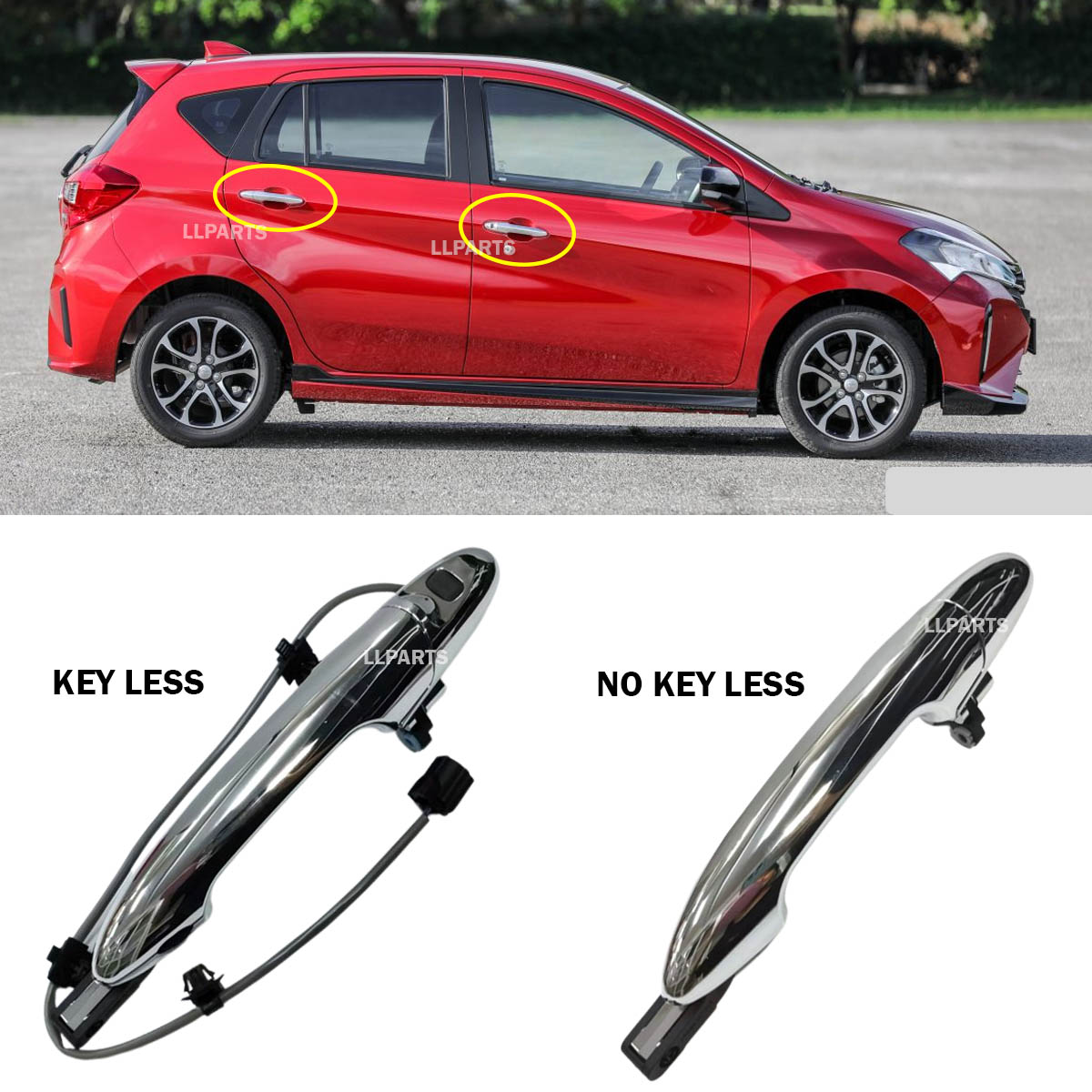 Original Perodua New Myvi 2017 Bezza Axia Chrome Door Outer Handle ...