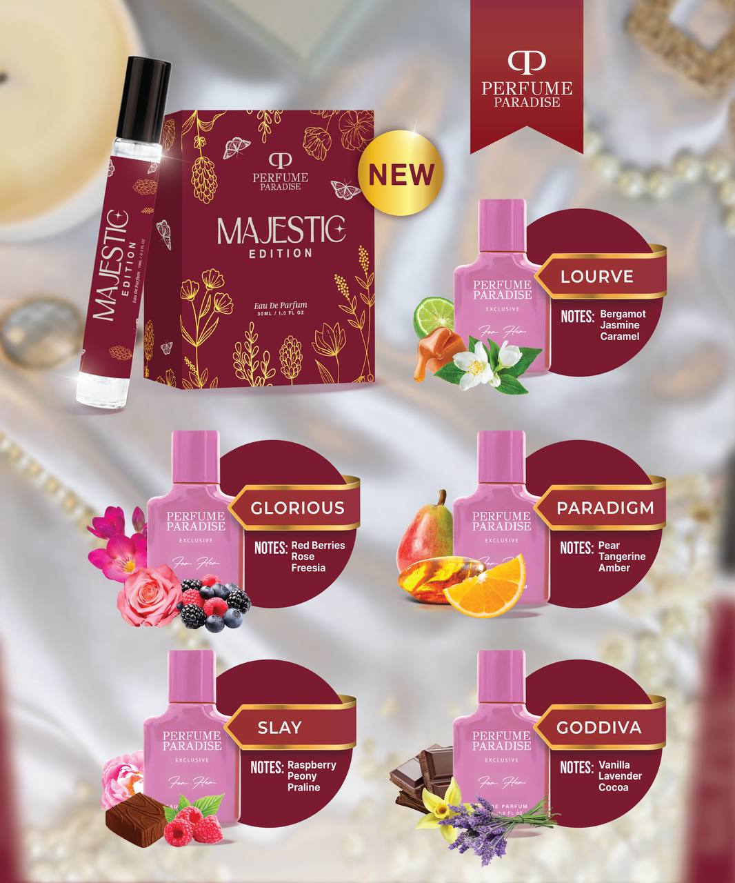 New Perfume Paradise Majestic Edition 10ml & 30ml | Glorious | Goddiva | Lourve | Paradigm ...