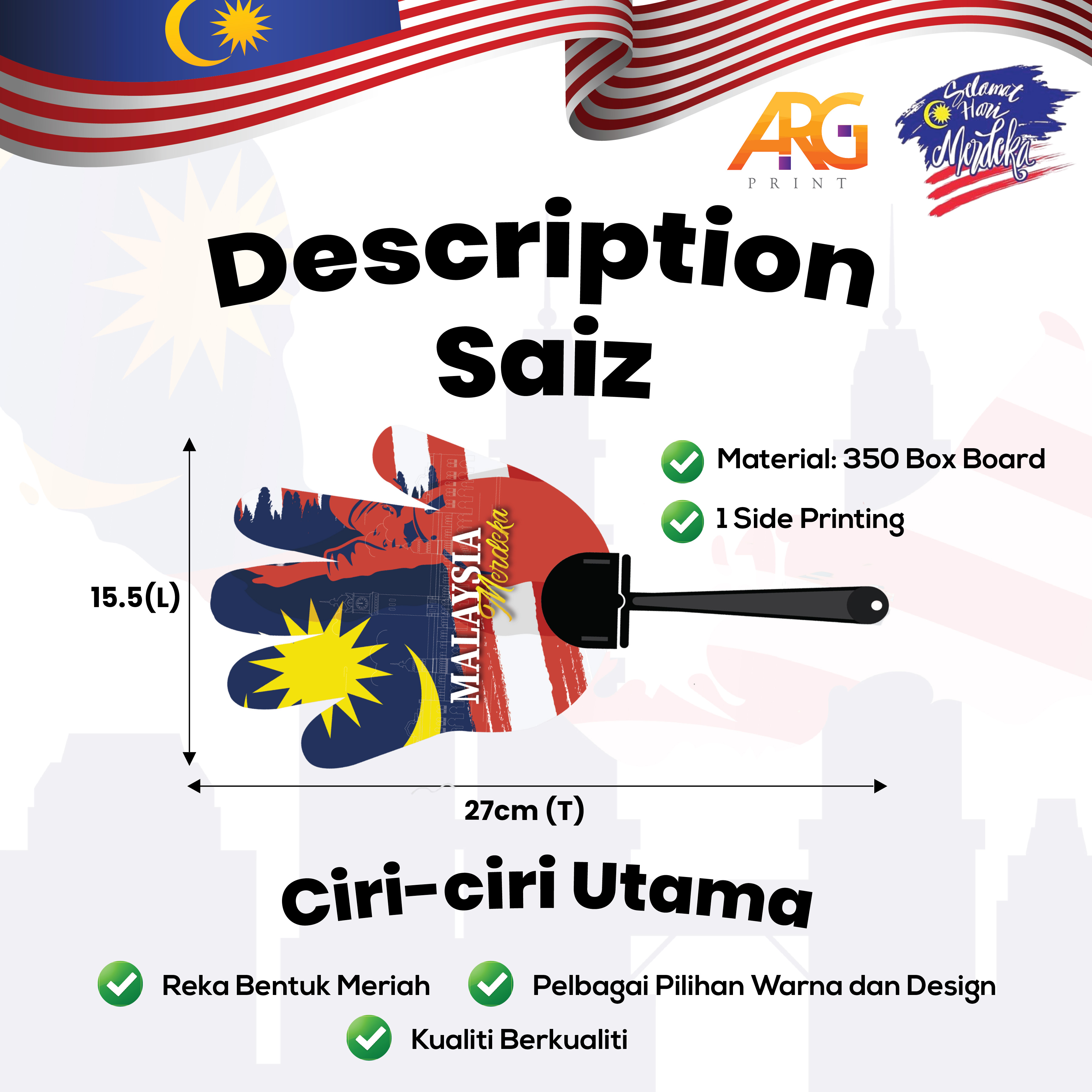 Hand Fan Merdeka 2025 Kipas Tangan Murah Props Patriotik Malaysia ...