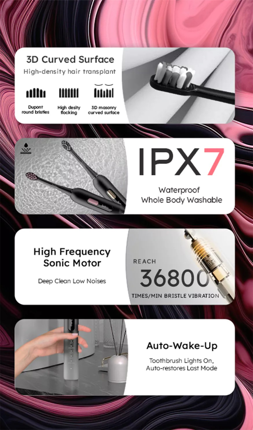 2 🆈🅴🅰🆁🆂 🆆🅰🆁🆁🅰🅽🆃🆈 ApiYoo Sonic Electric Toothbrush Deluxe Gift Box T15 ...