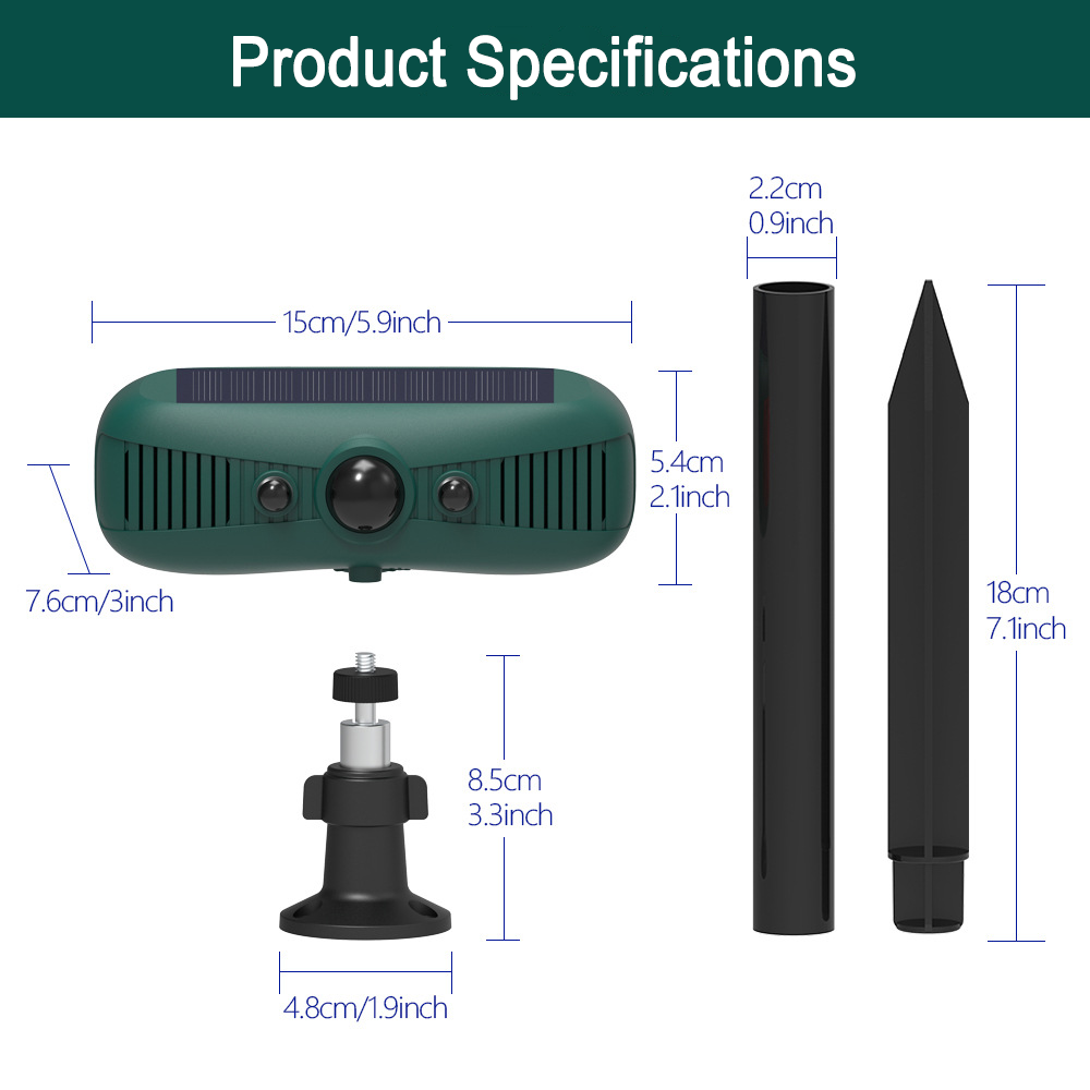 [May New 50x Ultrasonic] Monkey Repellent Ultrasonic Refund if useless 2025 New upgraded AI chip ...