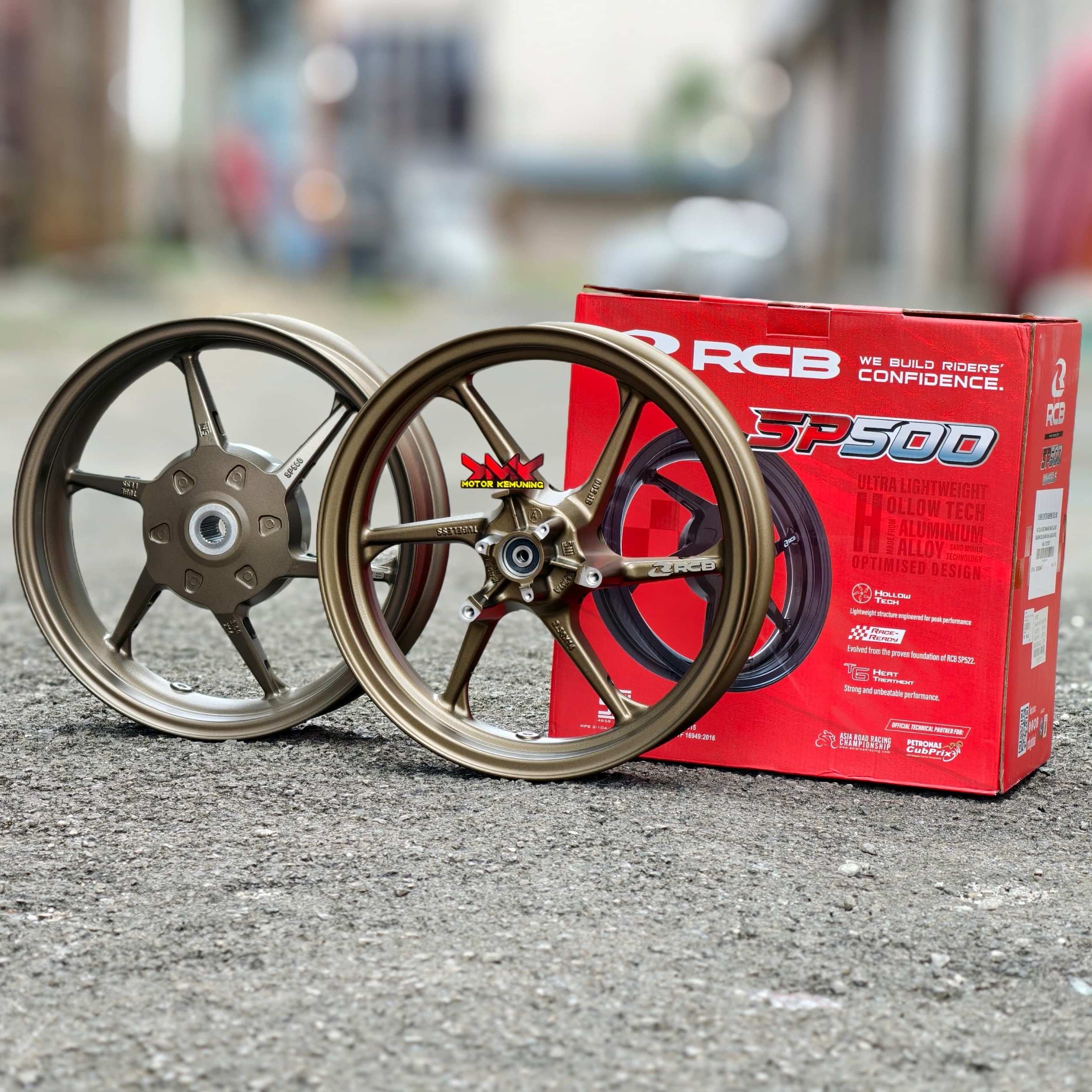 SPORT RIM RCB SP500 YAMAHA NVX155 AEROX 250/350-14 BLACK & BROWN ...