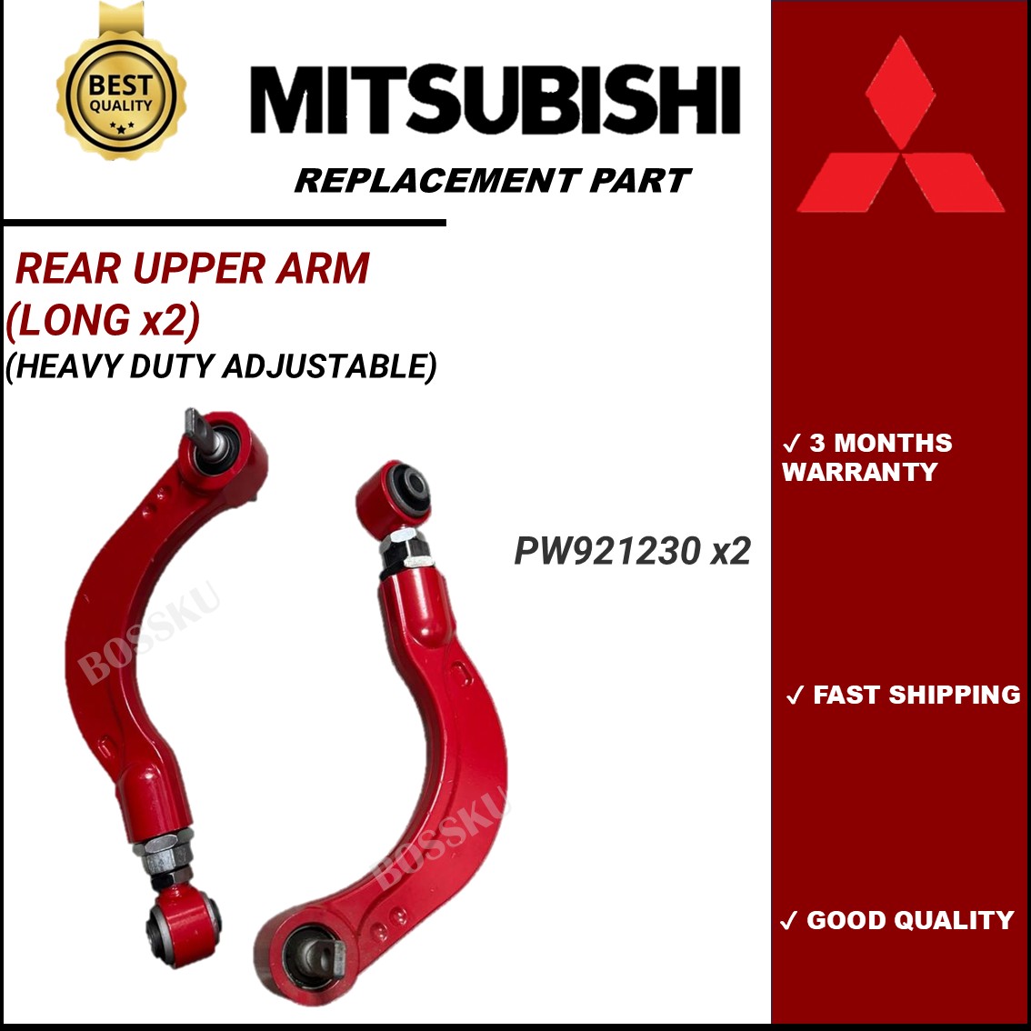 HEAVY DUTY & ADJUSTABLE !!PROTON PREVE/ SUPRIMA S - REAR UPPER ARM LONG ...