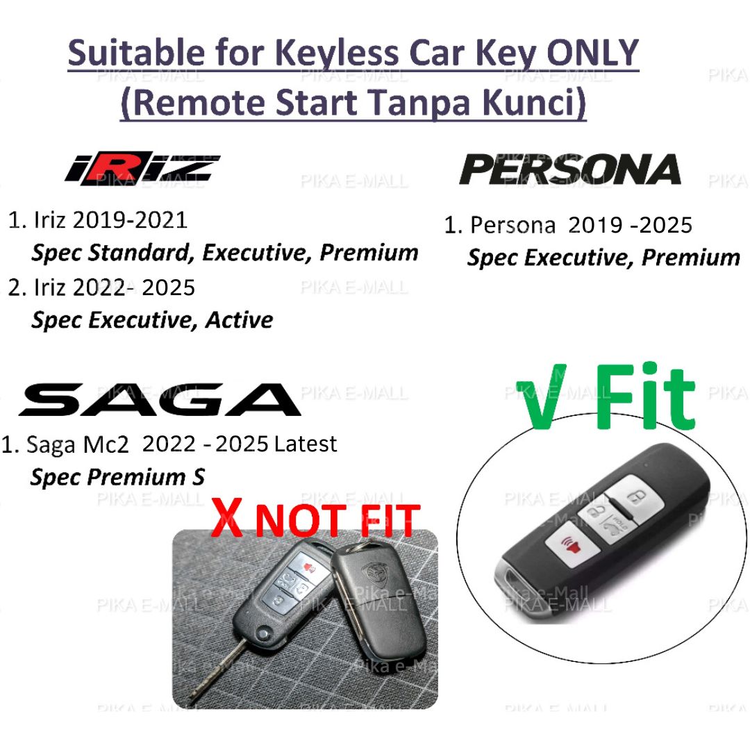 Proton Saga Premium S Iriz Persona Key Cover 2023 2022 Keyless Remote ...