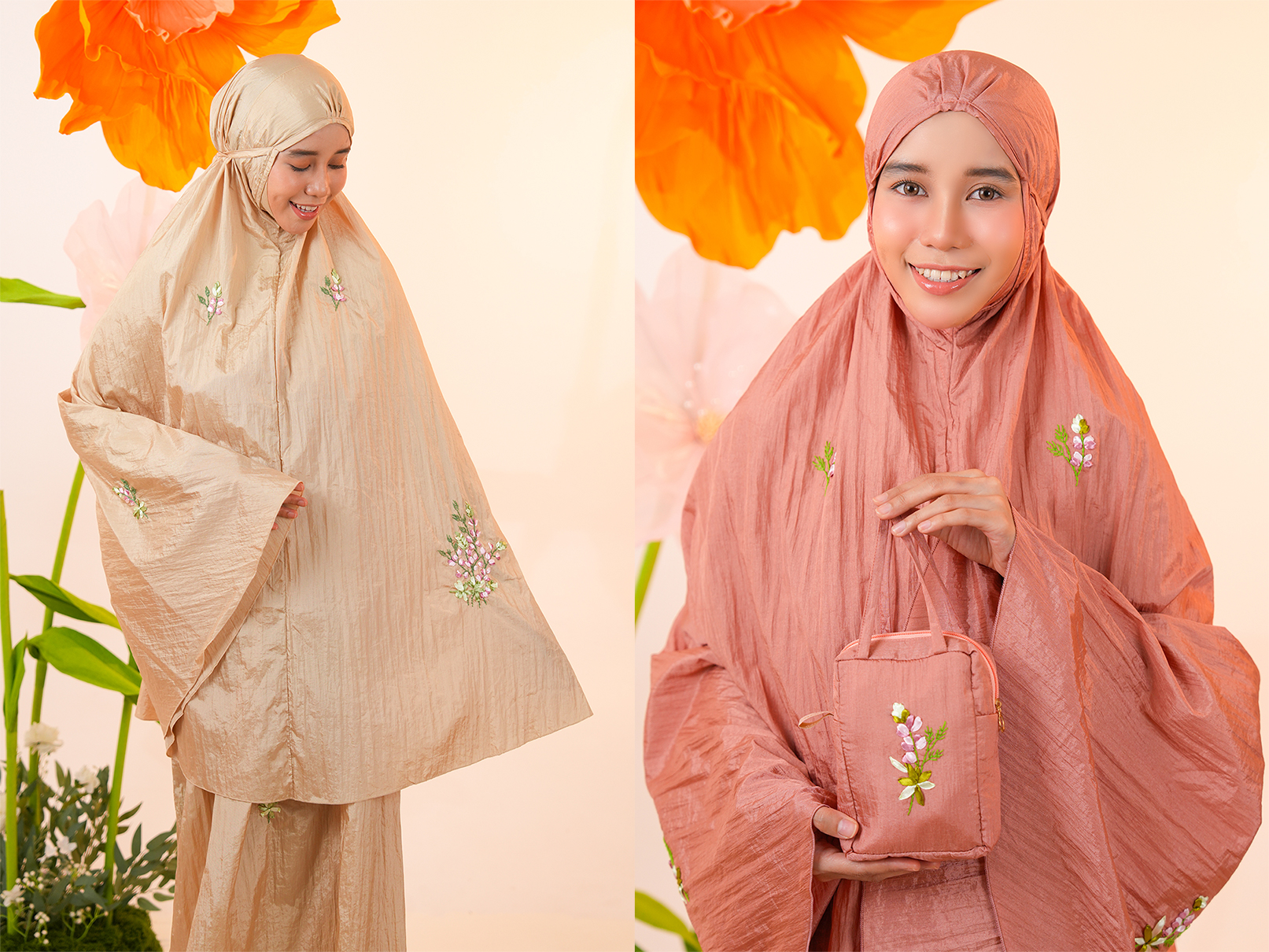 TELEKUNG TEA Travel Telekung + Mini Pouch Bag | Shopee Malaysia