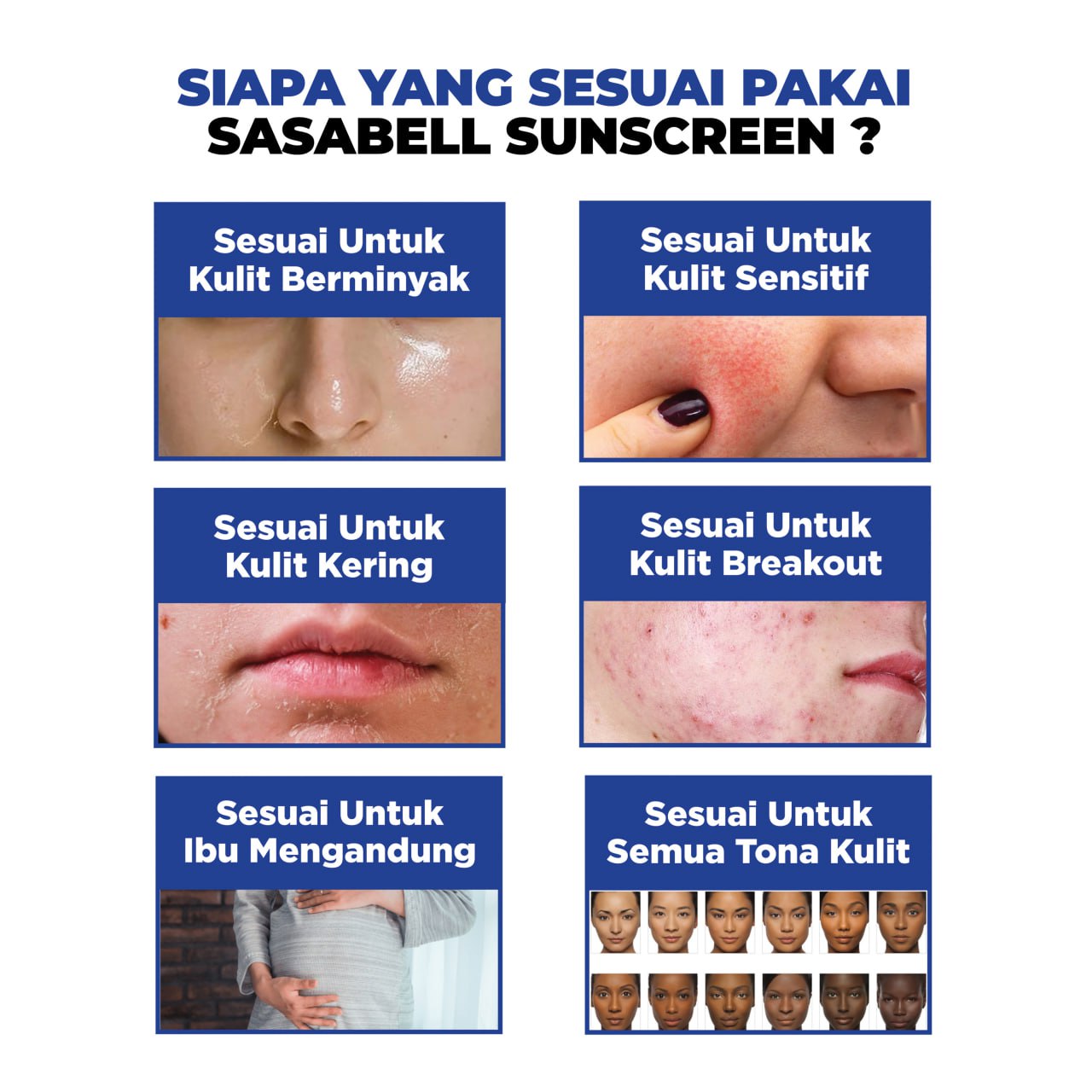 SASABELL : Sunscreen Glow Lightweight Fast Absorption UVA UVB SPF50 PA ...