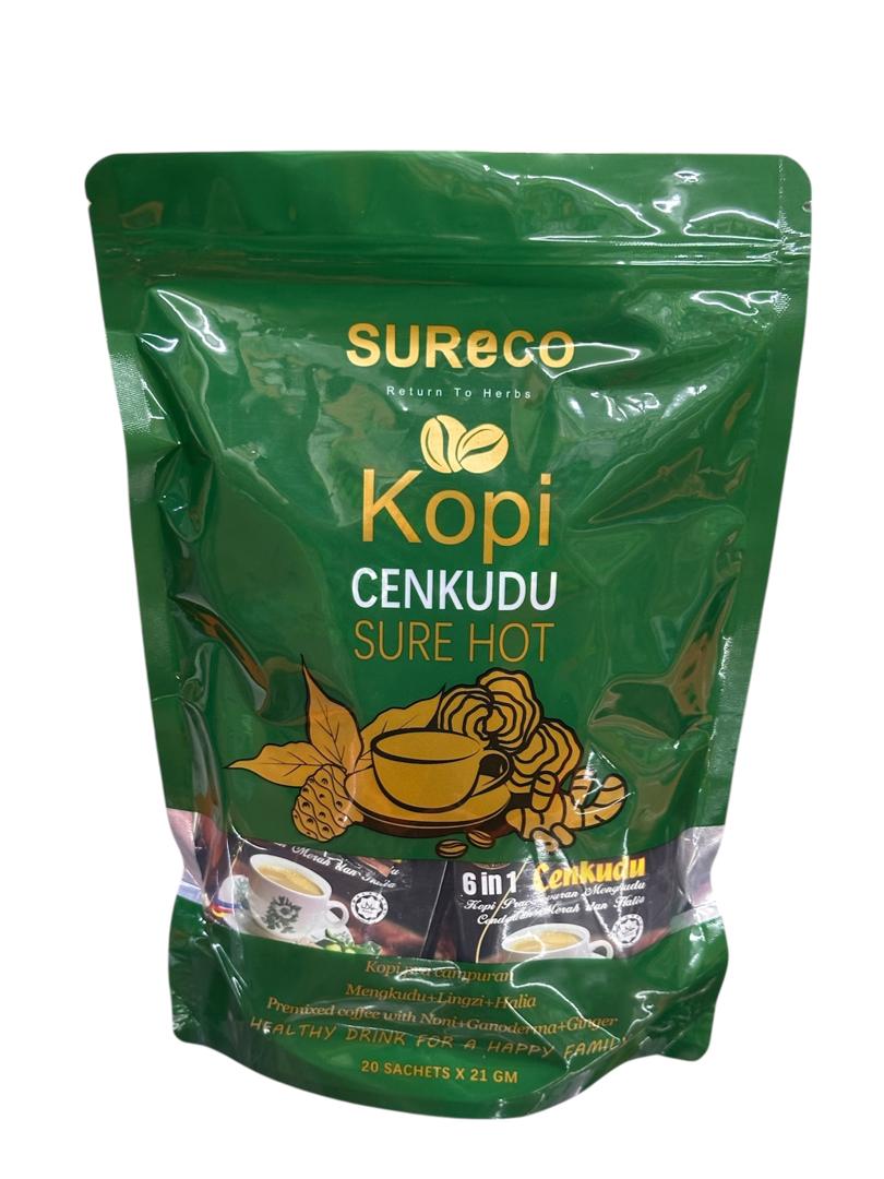 KOPI HERBA SURECO ORIGINAL CENGKUDU - Cendawan Merah + Mengkudu - Sure ...