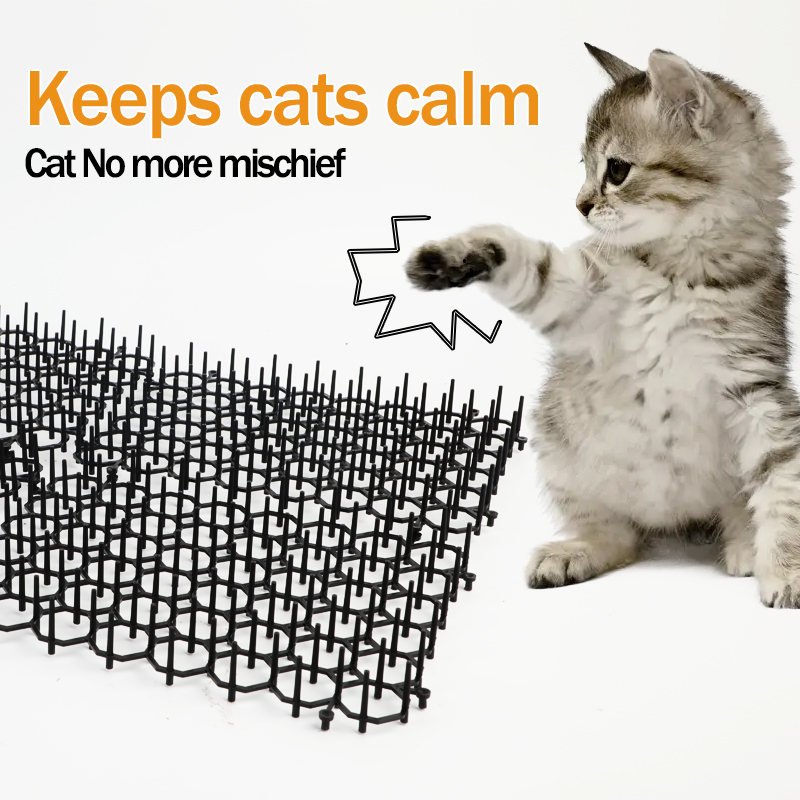 PETLUSCI😾Cat Repellent Mat Spike Plastic 1PCS Anti Climb Fence Wall ...