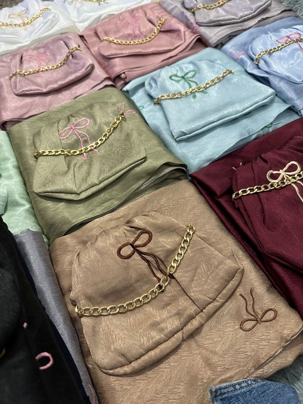 Telekung satin jacquar corak sulam reben @ ribbon coquette cantik ...