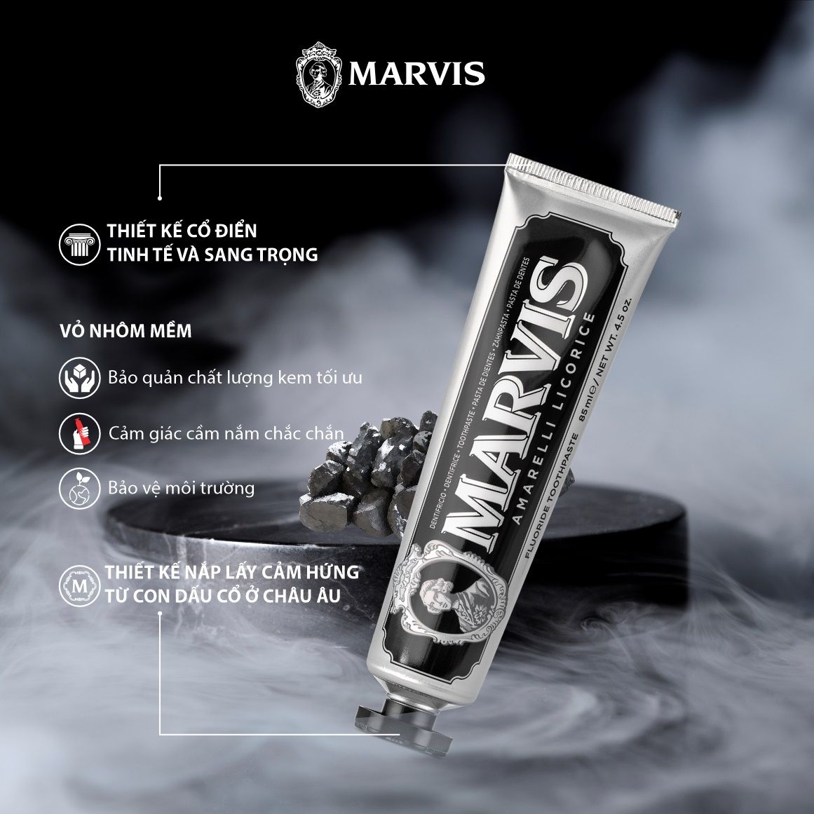 [ Authentic Marvis ] Whitening Toothpaste From Italy 85ml READY STOCK ...