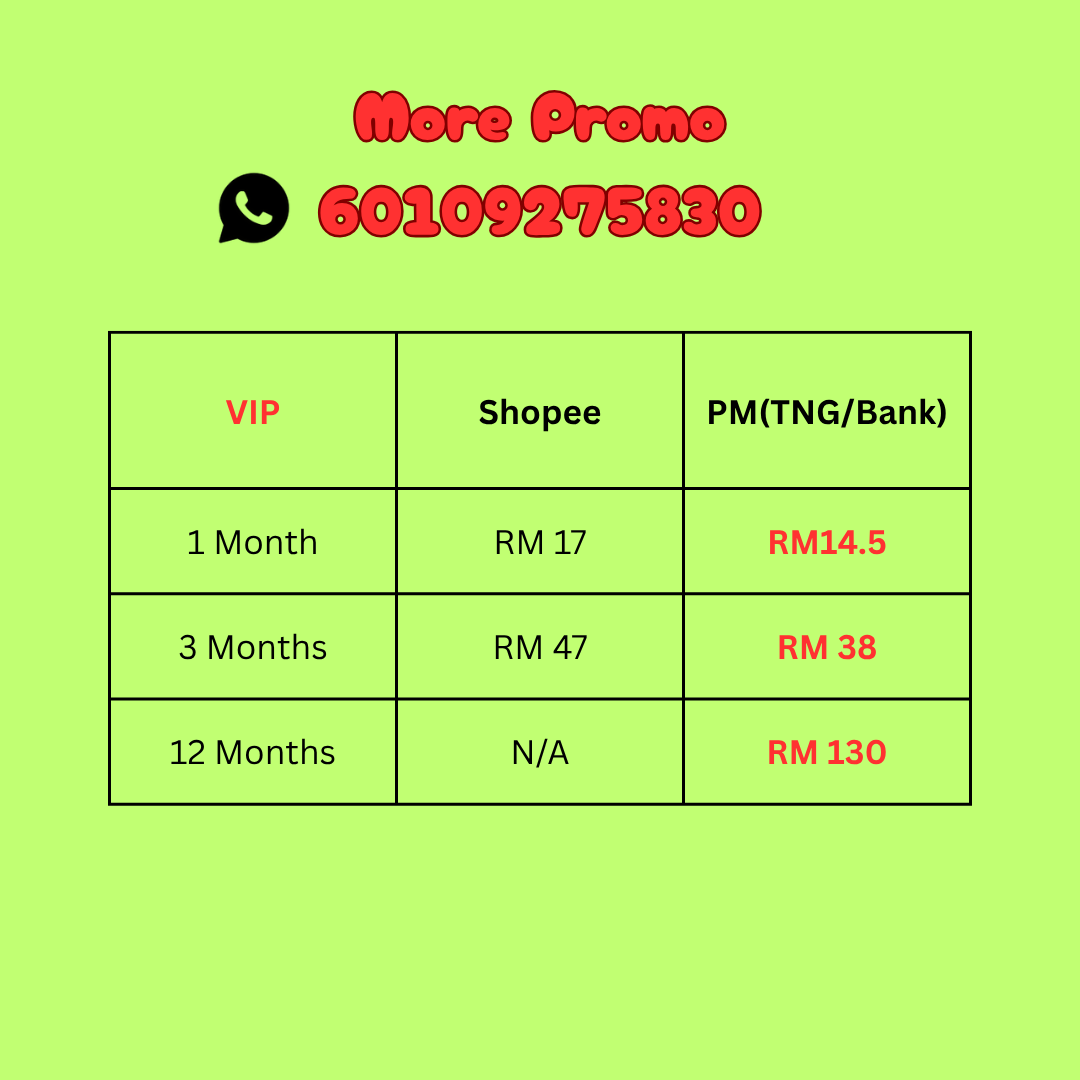 WeTV VIP WeTV Premium VIP Top up Malaysia | Shopee Malaysia